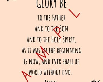 Glory Be Prayer | Catholic Poster | 8.5 X 11 Inches - Etsy
