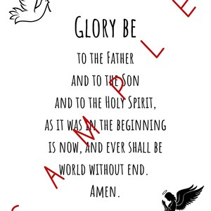 Glory Be Prayer | Catholic Poster | 8.5 X 11 Inches - Etsy