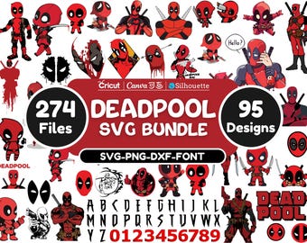 Deadpool Face SVG Digital Instant Download for Cricut, Silhouette ...