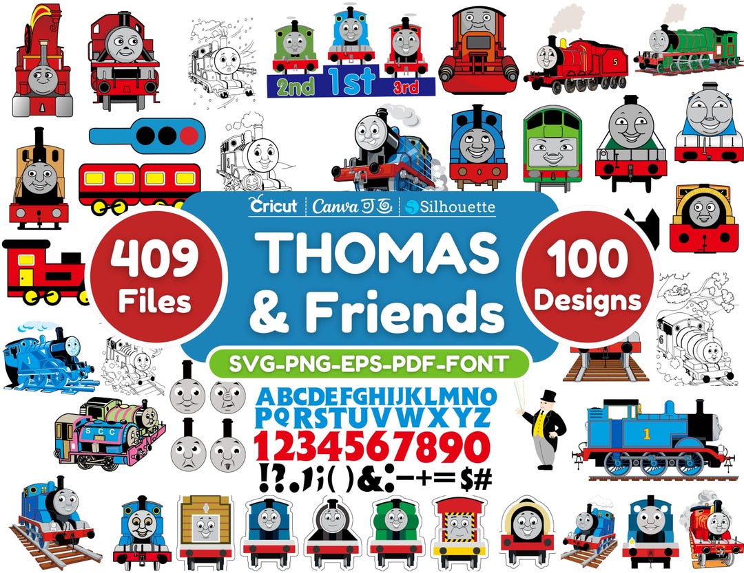 Pacote Thomas the Train SVG, PNG de alta qualidade, Thomas e amigos Svg ...