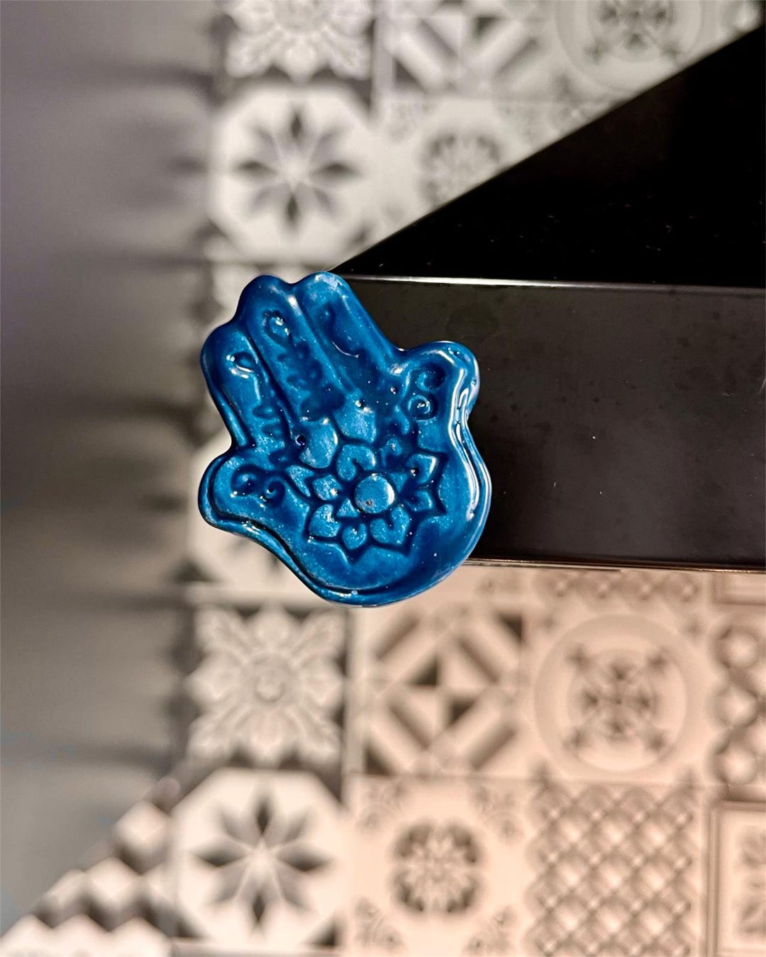 Handmade Ceramic Hamsa Magnet: Fridge Magnet, Good Luck Gift - Etsy