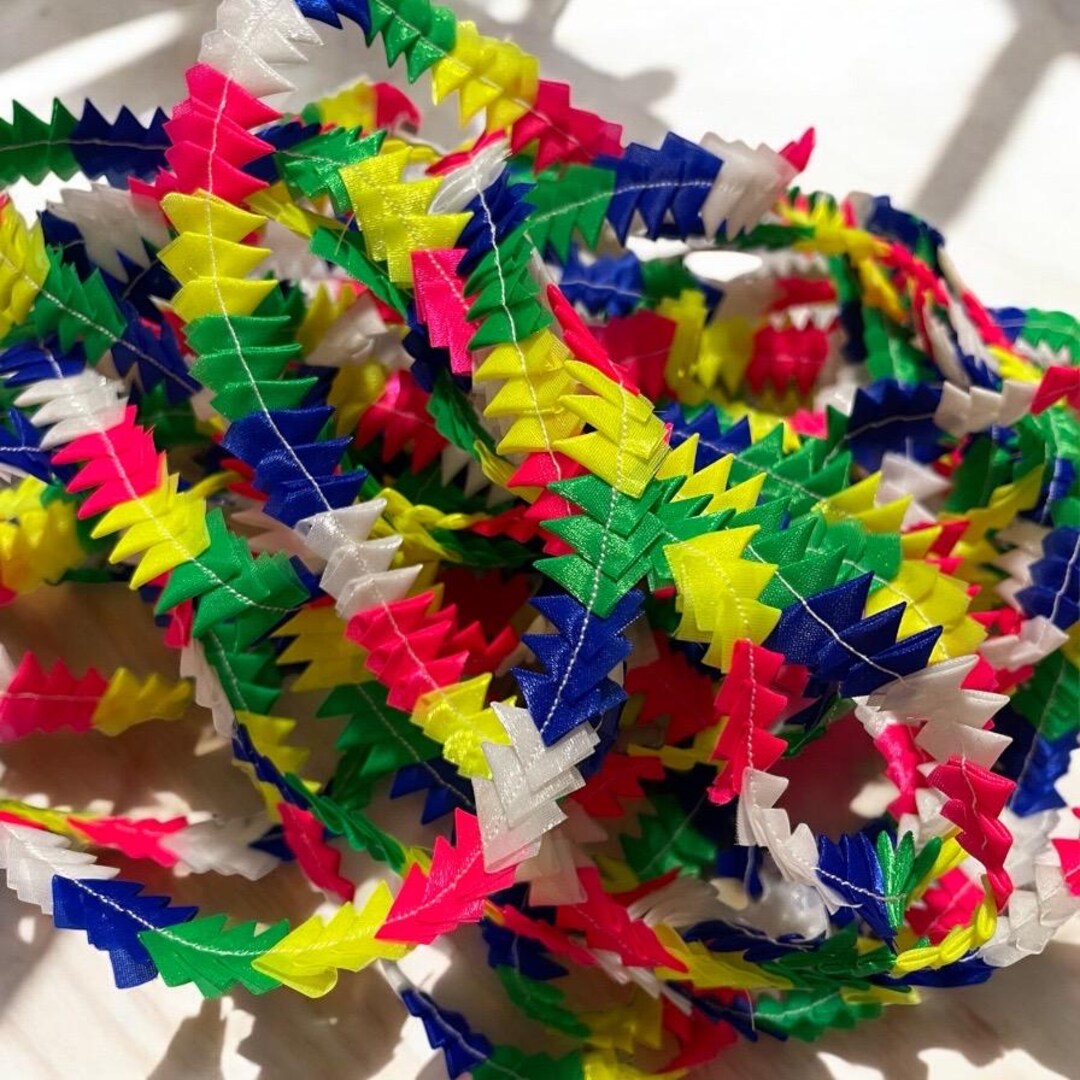 Hmong Nplais Multicolor Triangle Trim | 4-color or 5-color | Nylon Li Loos Ribbon for Hmoob ...