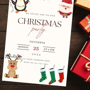 Cute Christmas Party Invitation - Etsy UK