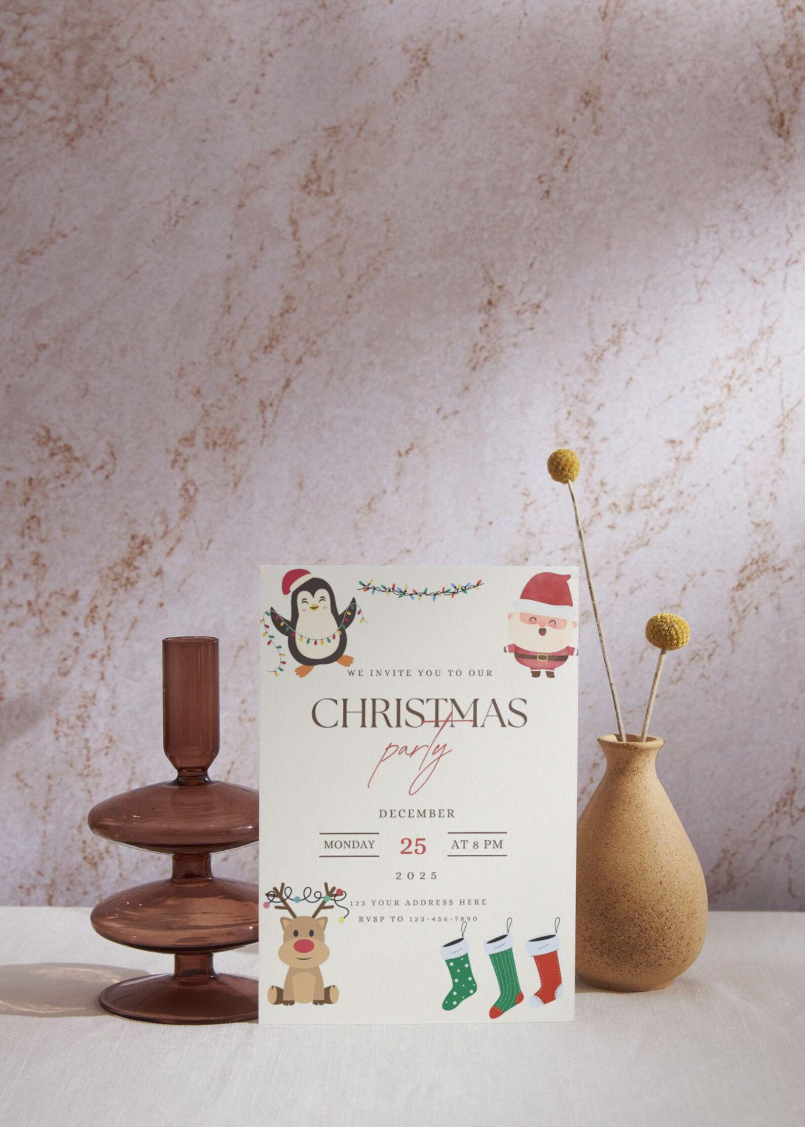 Cute Christmas Party Invitation - Etsy UK