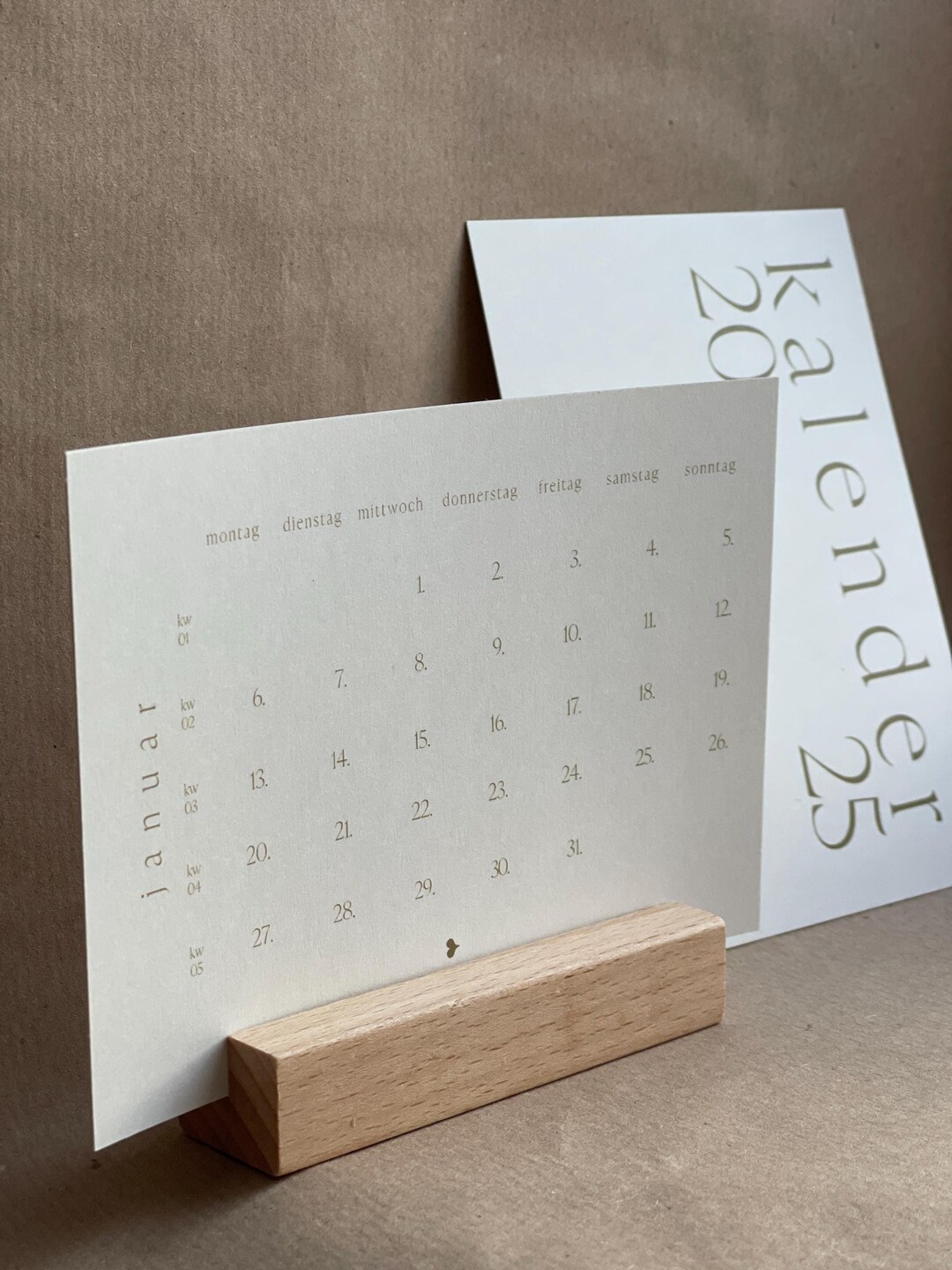 Desk Calendar Postcards A6 2026 | Card Calendar | Minimalist Monthly ...