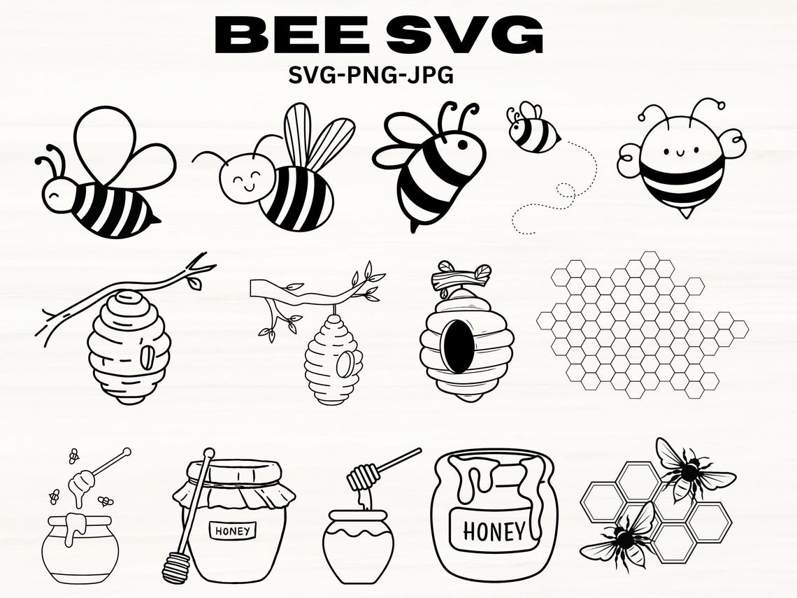 Bee Svg ,bee Hive Svg ,honeycomb Svg ,bee Clipart ,honey Bee Svg ,queen ...