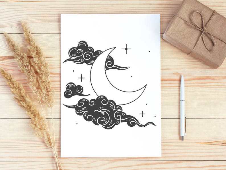 Moon Svg Bundle ,moon Svg ,moon Clipart ,moon Jpg ,moon Silhouette ...
