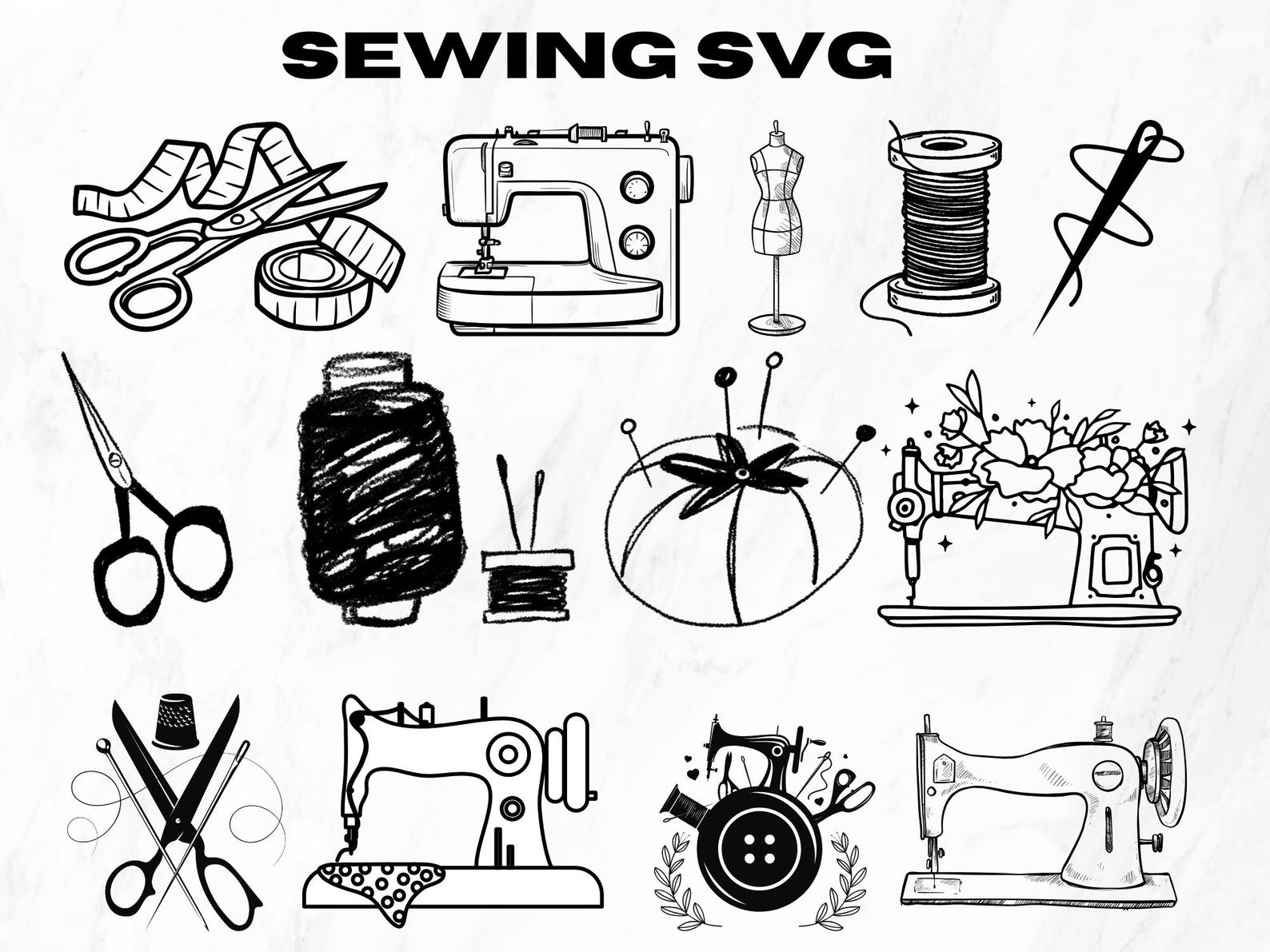 Sewing SVG ,sewing Svg Bundle, Sewing Monogram ,floral Sewing Svg ...