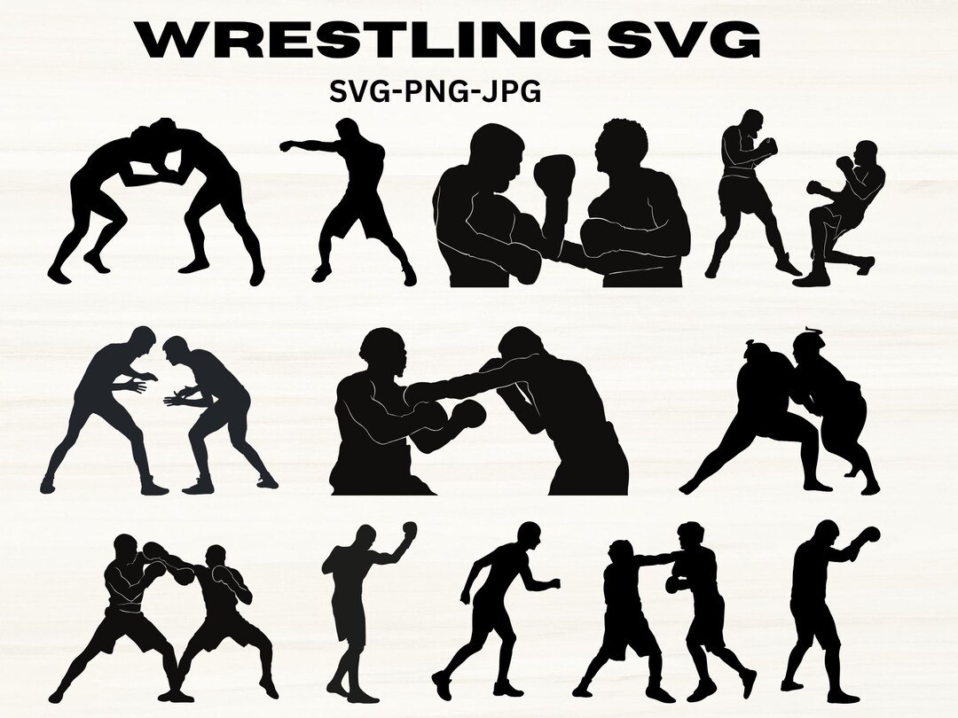 Wrestling SVG, Wrestler Svg, Wrestling Clipart SVG, Wrestling Cut Files ...
