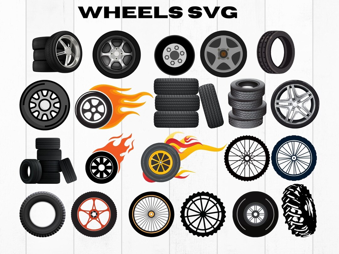 Wheels SVG Bundle, Tires Svg, Tyres Svg, Wheels Dxf, Wheels Png,wheels ...