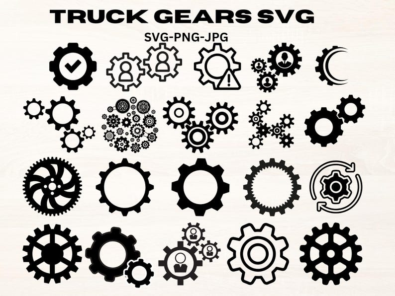 Truck Gears Svg ,gears Svg ,gears Clipart, Gears PNG, Car Gear Svg ...