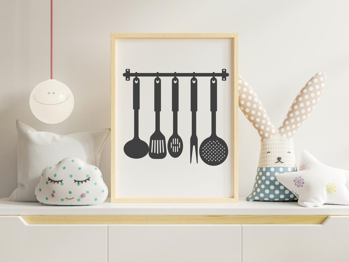 Kitchen Monogram Svg ,kitchen Split Frame SVG, Cooking Monogram Svg ...