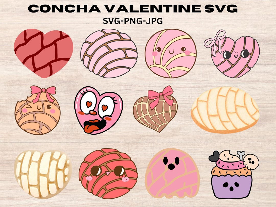 Concha Valentine Clipart ,concha Valentine Svg ,concha Svg ,retro ...
