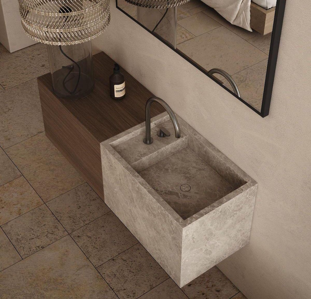 Light Emparador Marble High Sink,travertine Special Design Wall Mounted ...