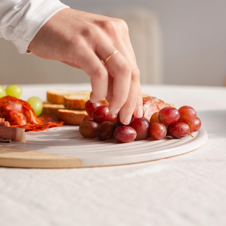 Ceramic Pizza Stone Tray 12 Elegant Round Serving Platter Hostess Gift ...