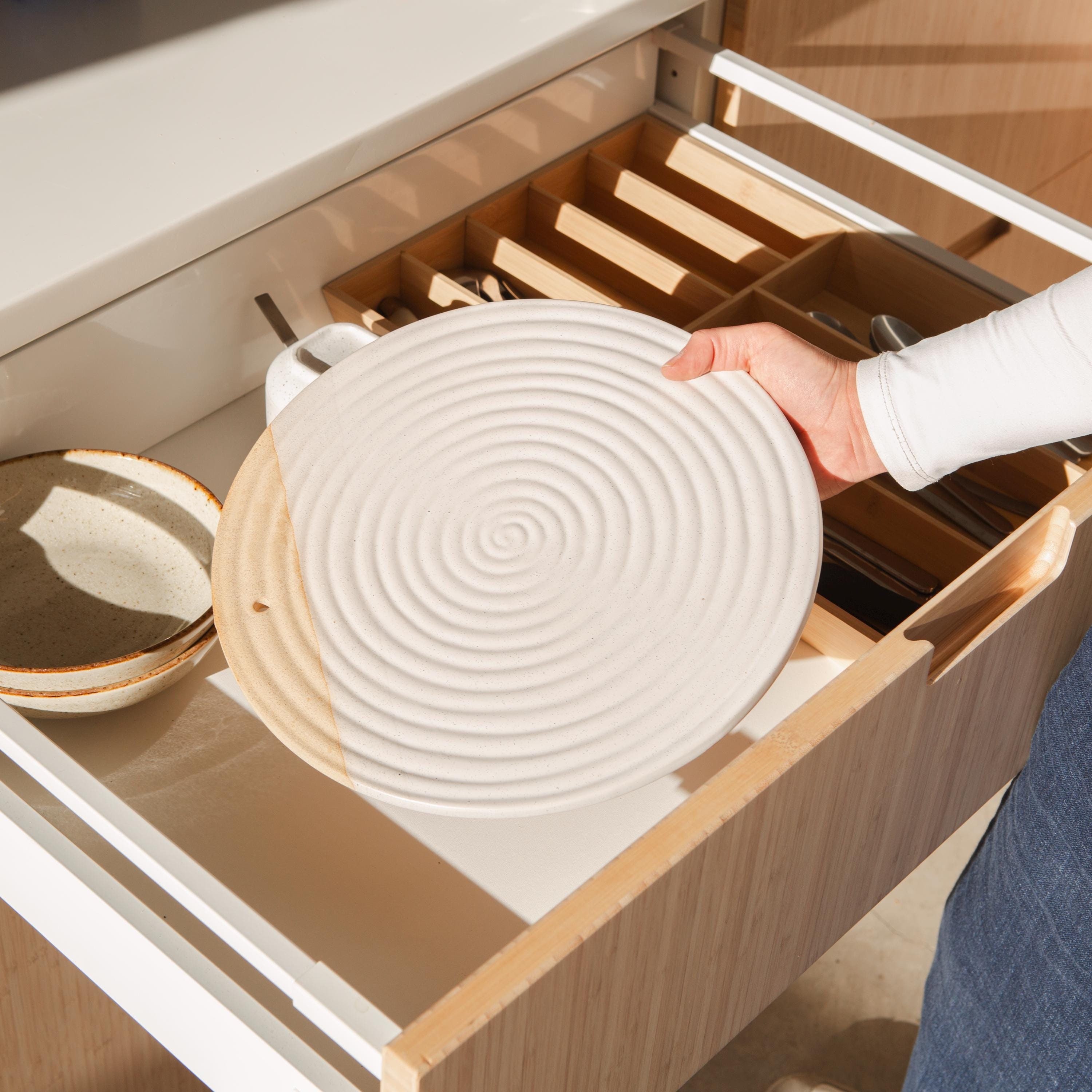 Ceramic Pizza Stone Tray 12" Elegant Round Serving Platter Hostess Gift ...