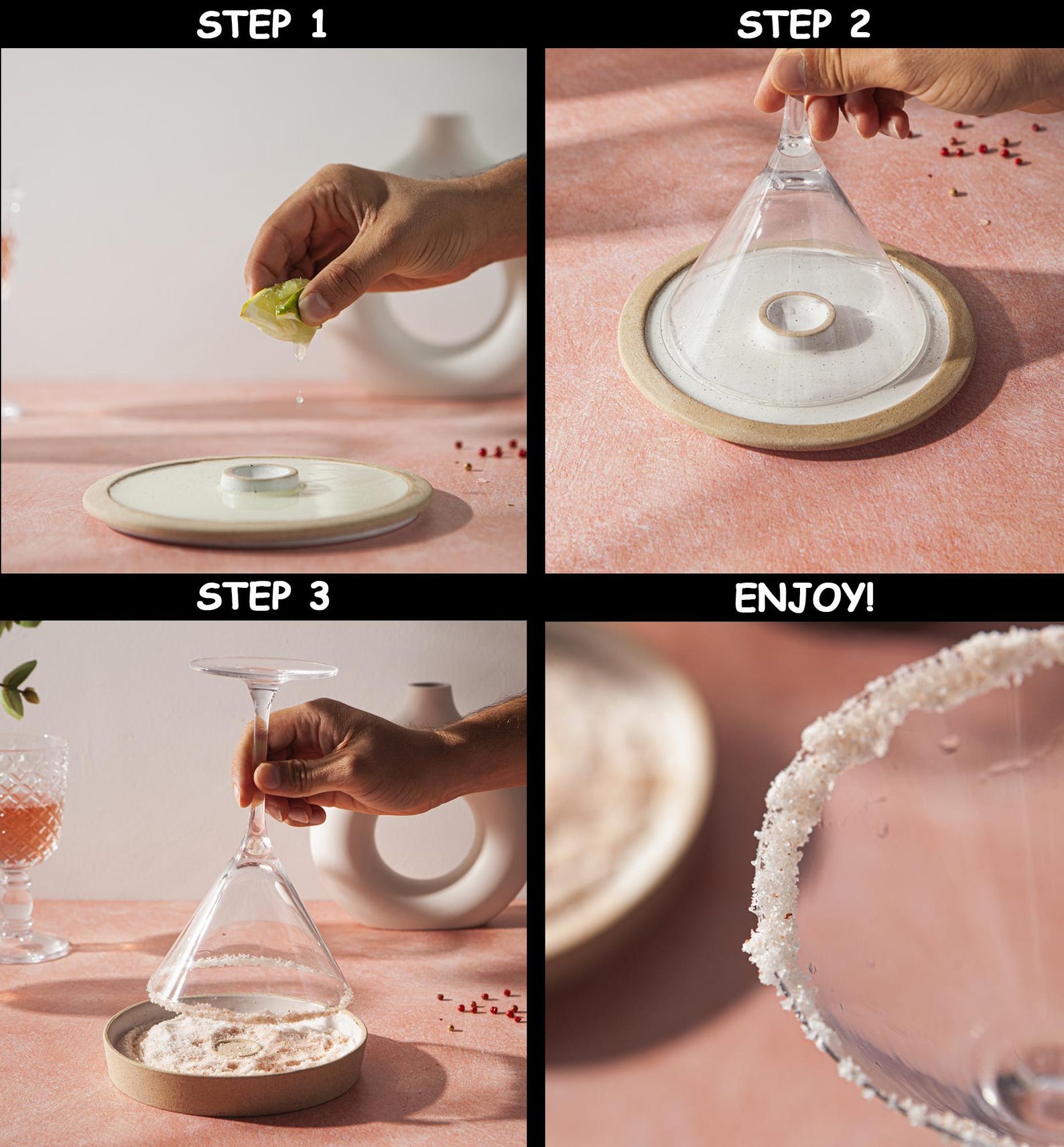 Ceramic Margarita Salt Rimmer Salt Cellar W/ Lid 9th Anniversary Gift ...