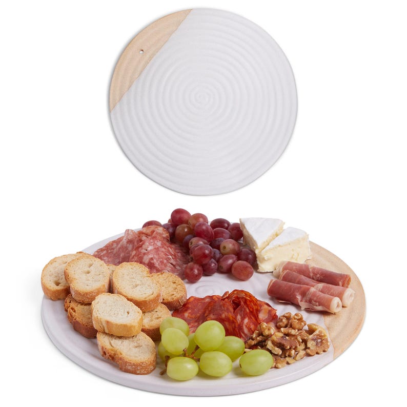 Ceramic Serving Platter Charcuterie Board Pizza Stone Ceramic Serving ...