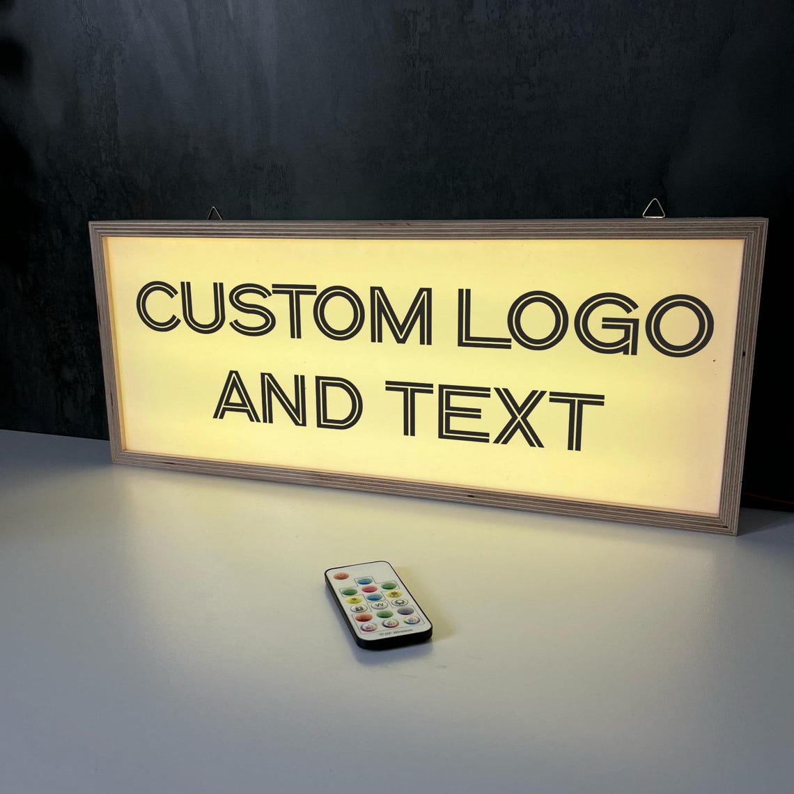 Personalized Wooden Lightbox Sign,custom Business Sign,company Logo Led ...