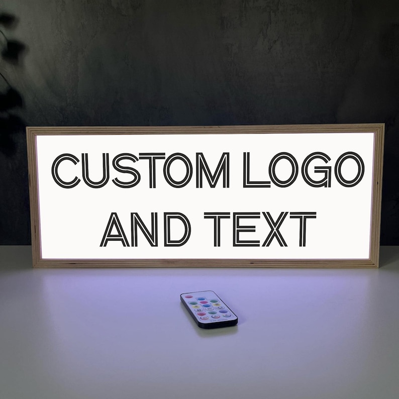 Personalized Wooden Lightbox Sign,custom Business Sign,company Logo Led ...