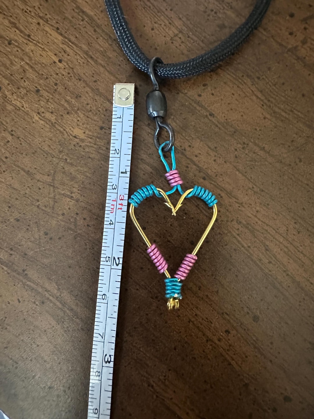 Fish Hook Heart Necklace - Etsy