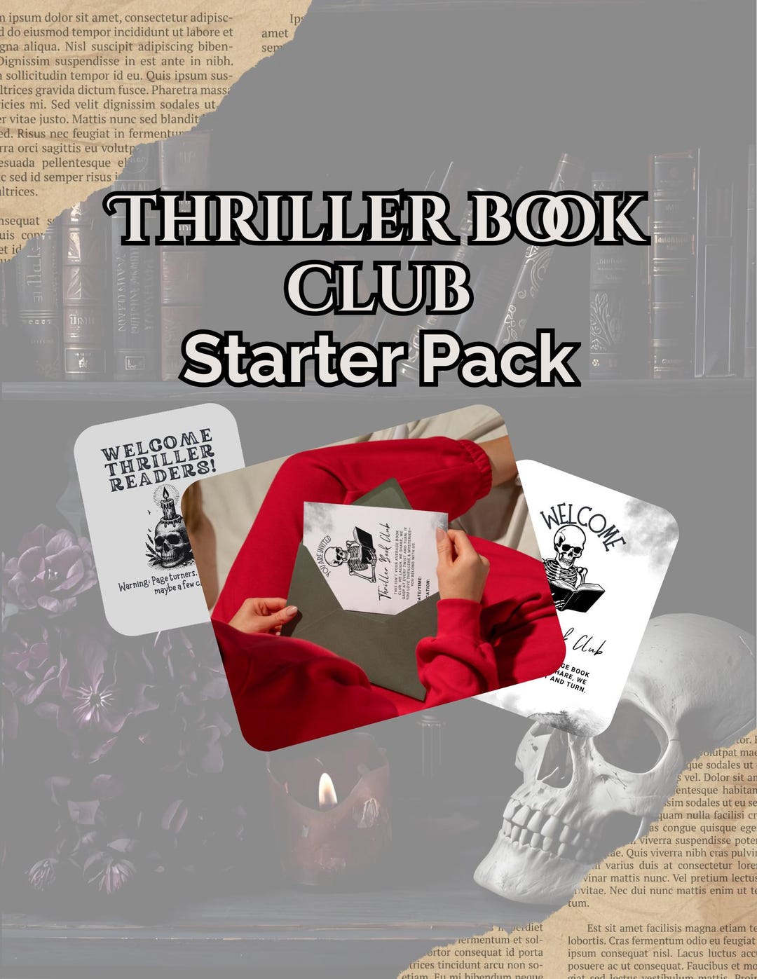 Thriller Book Club Starter Kit | Printable PDF | Discussion Questions ...
