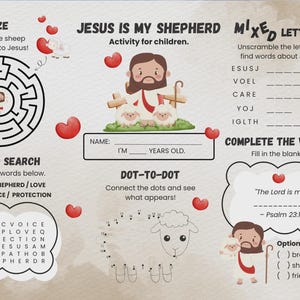 Christian Kids Printable Activity Book | Creative Drawing, Dot-to-dot ...