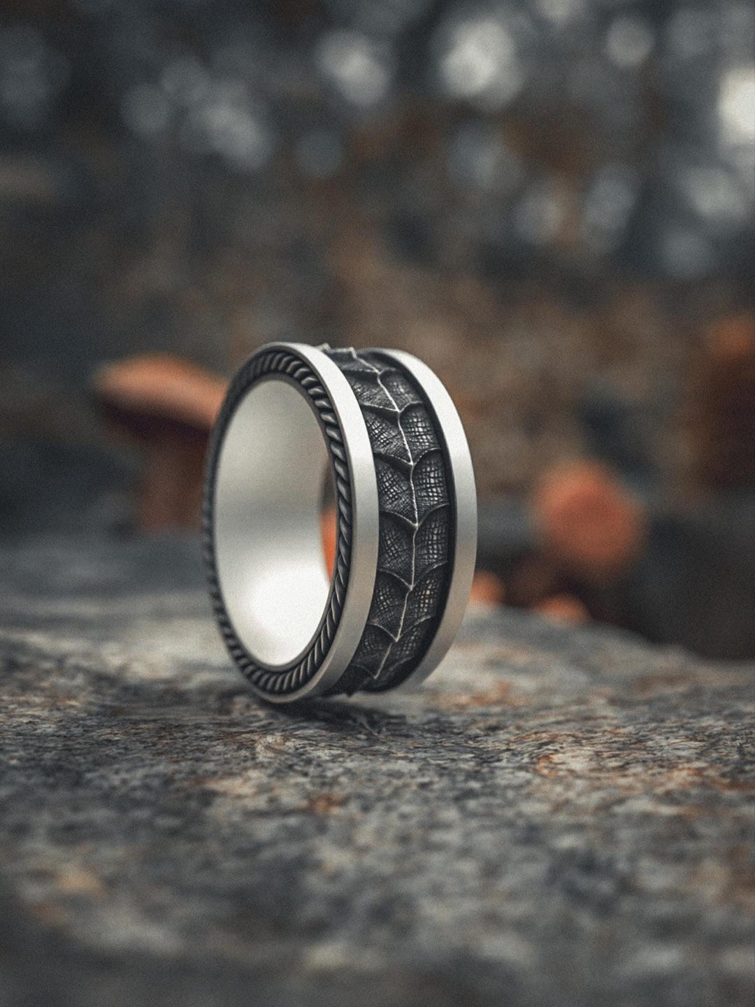 Armor Ring 925 Sterling Silver - Handcrafted Medieval Shield Wedding ...