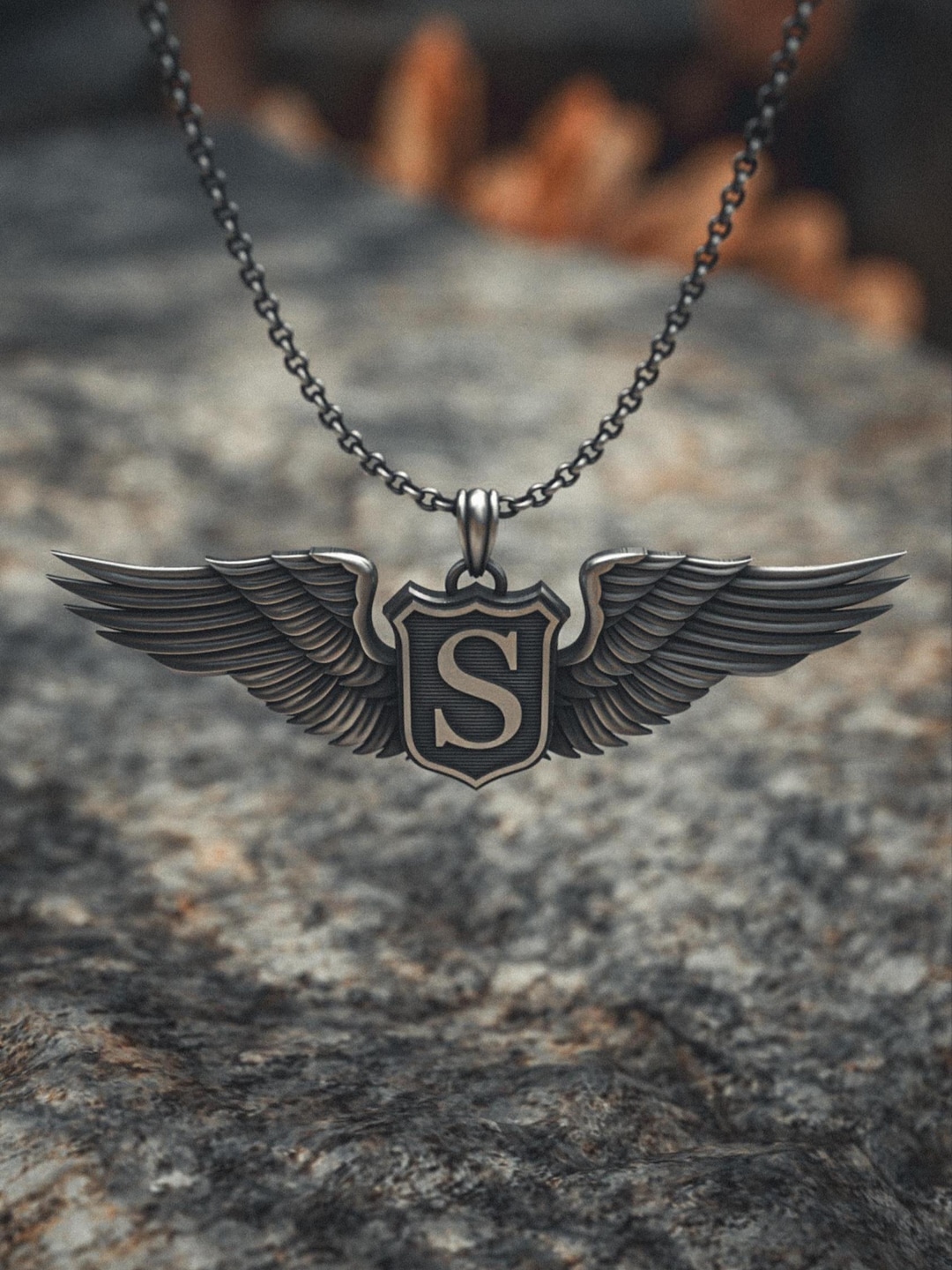 Pilot Wings Necklace 925 Sterling Silver - Handcrafted Aviation Pendant ...