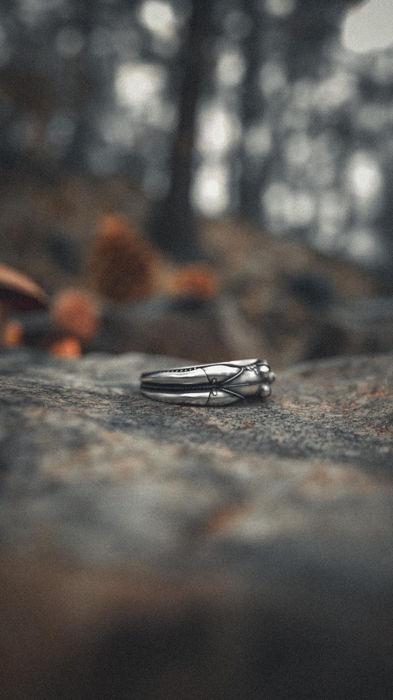 Futuristic Cyborg Female Figure Art Ring Sci-fi Inspired Design 925 ...
