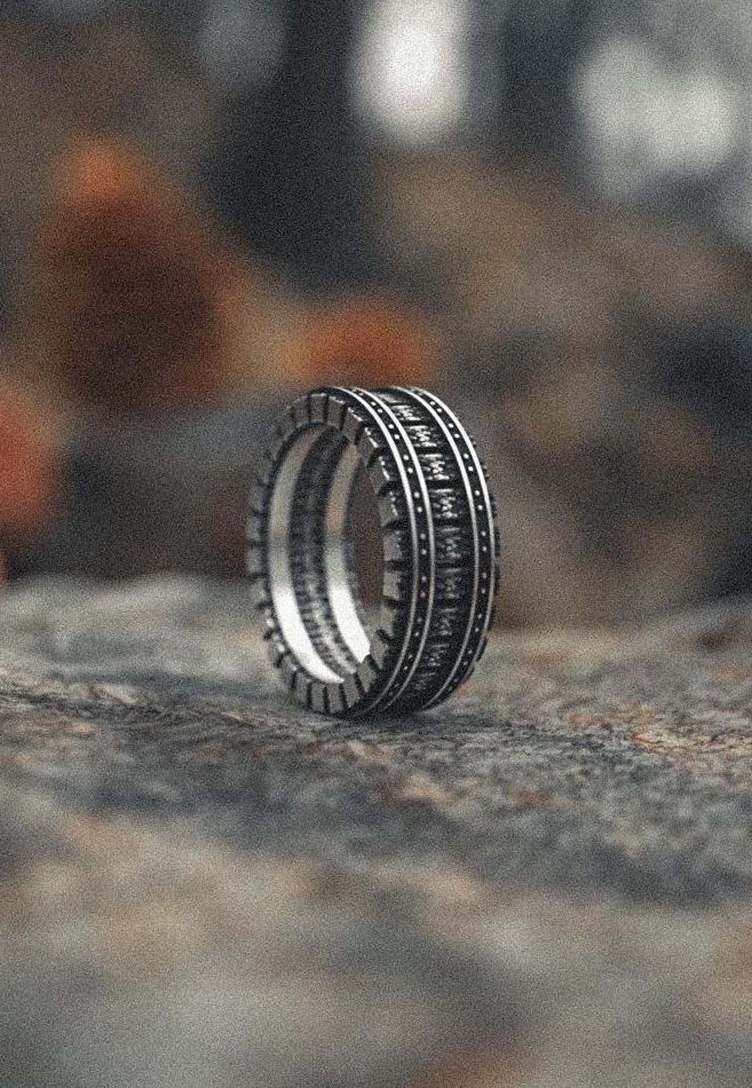 Railroad Track Train Ring, Handcrafted 925 Sterling Silver, Unique ...
