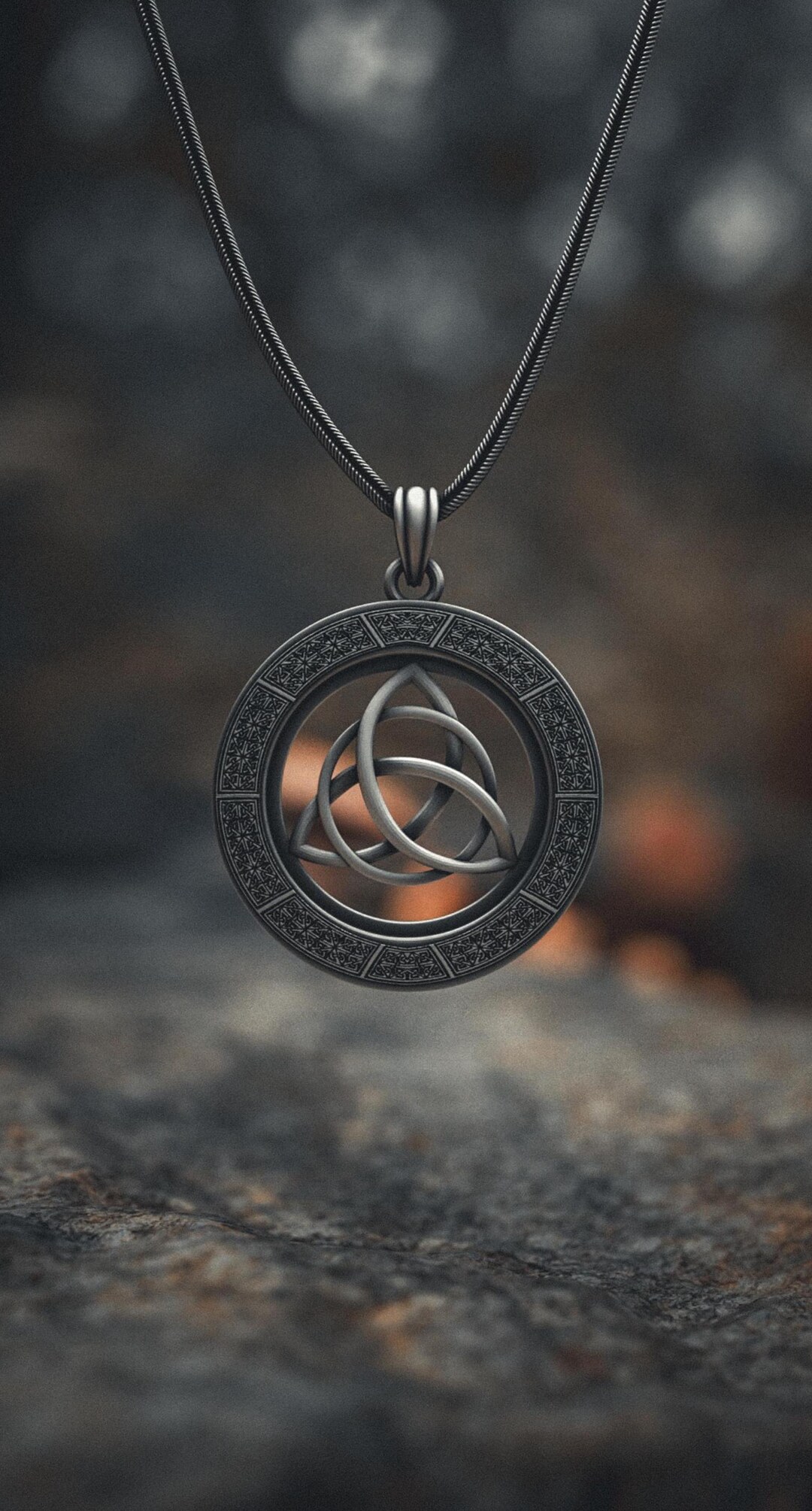 Celtic Triquetra Pendant Necklace 925 Sterling Silver | Handcrafted ...