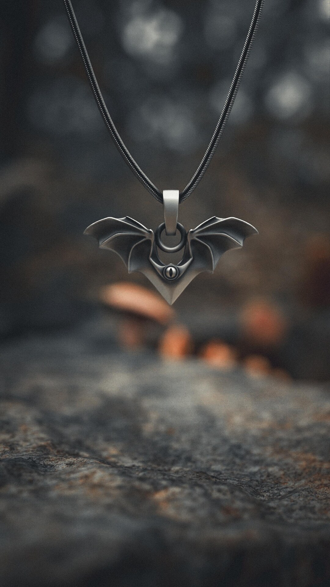 Bat Pendant Necklace 925 Sterling Silver | Handcrafted Gothic Flying ...