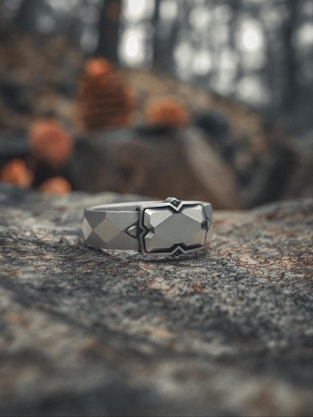 Dwarven Shield Ring 925 Sterling Silver Fantasy Jewelry Handcrafted ...