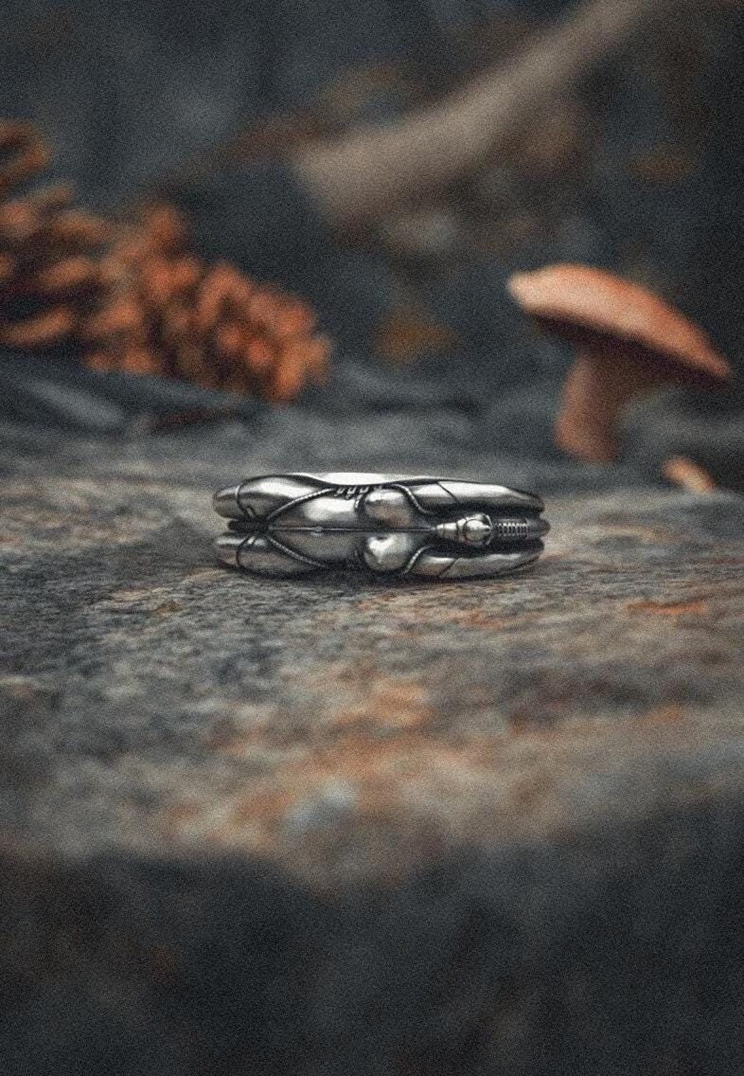 Futuristic Cyborg Female Figure Art Ring Sci-fi Inspired Design 925 ...