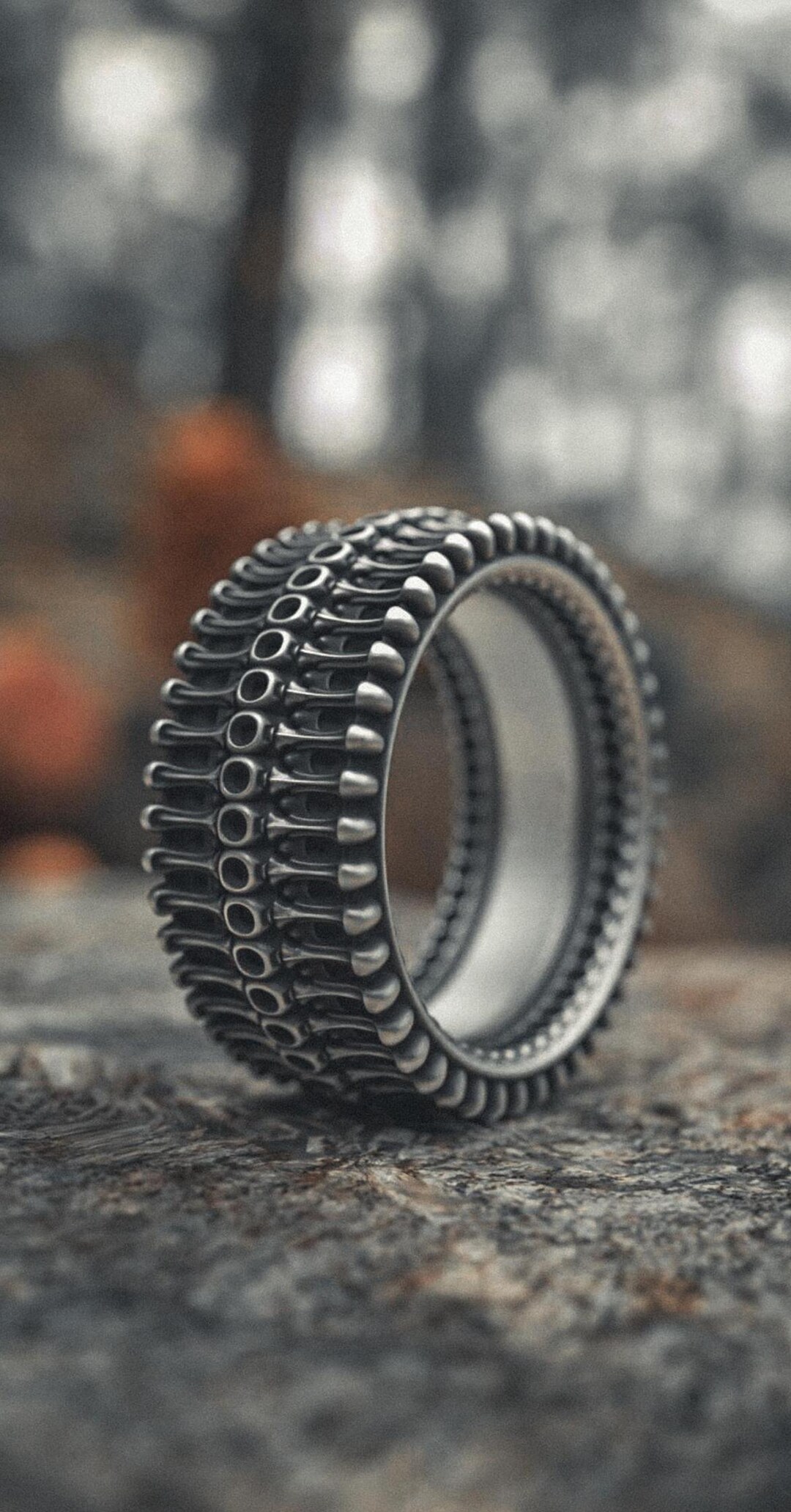 Mechanical Ring 925 Sterling Silver - Futuristic Minimalist Band With ...