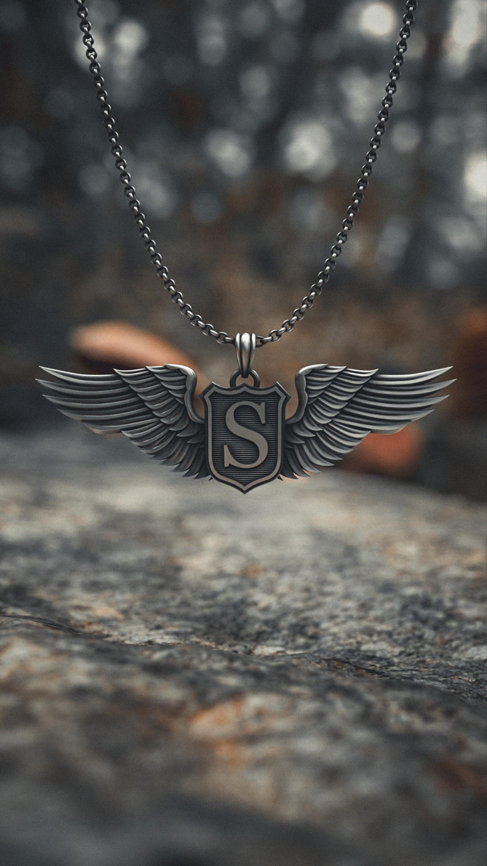 Pilot Wings Necklace 925 Sterling Silver - Handcrafted Aviation Pendant ...