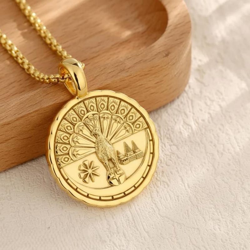 Peacock Angel Pendant - Etsy