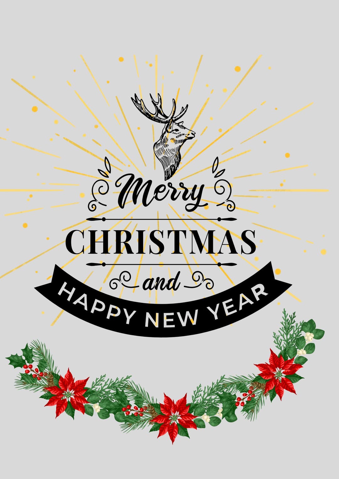 Merry Christmas and Happy New Years 2025 Cards - Etsy