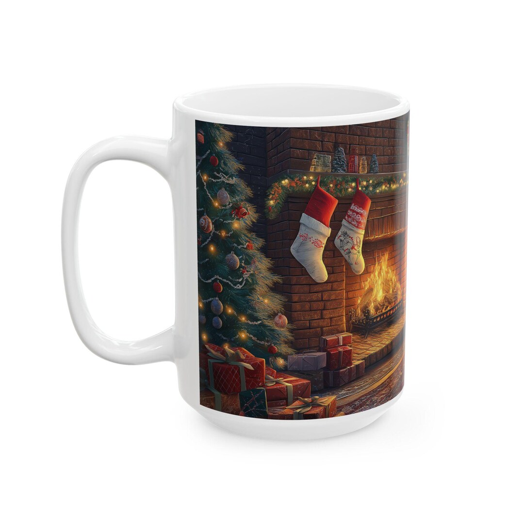 Christmas Mug - Fireplace - Etsy