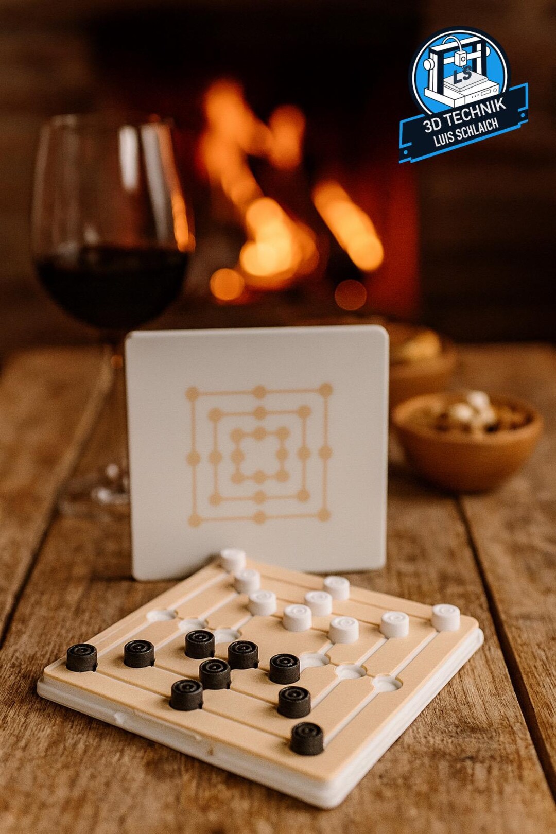 Nine Men's Morris Board Game - Magnetic & Compact Board Game - Etsy