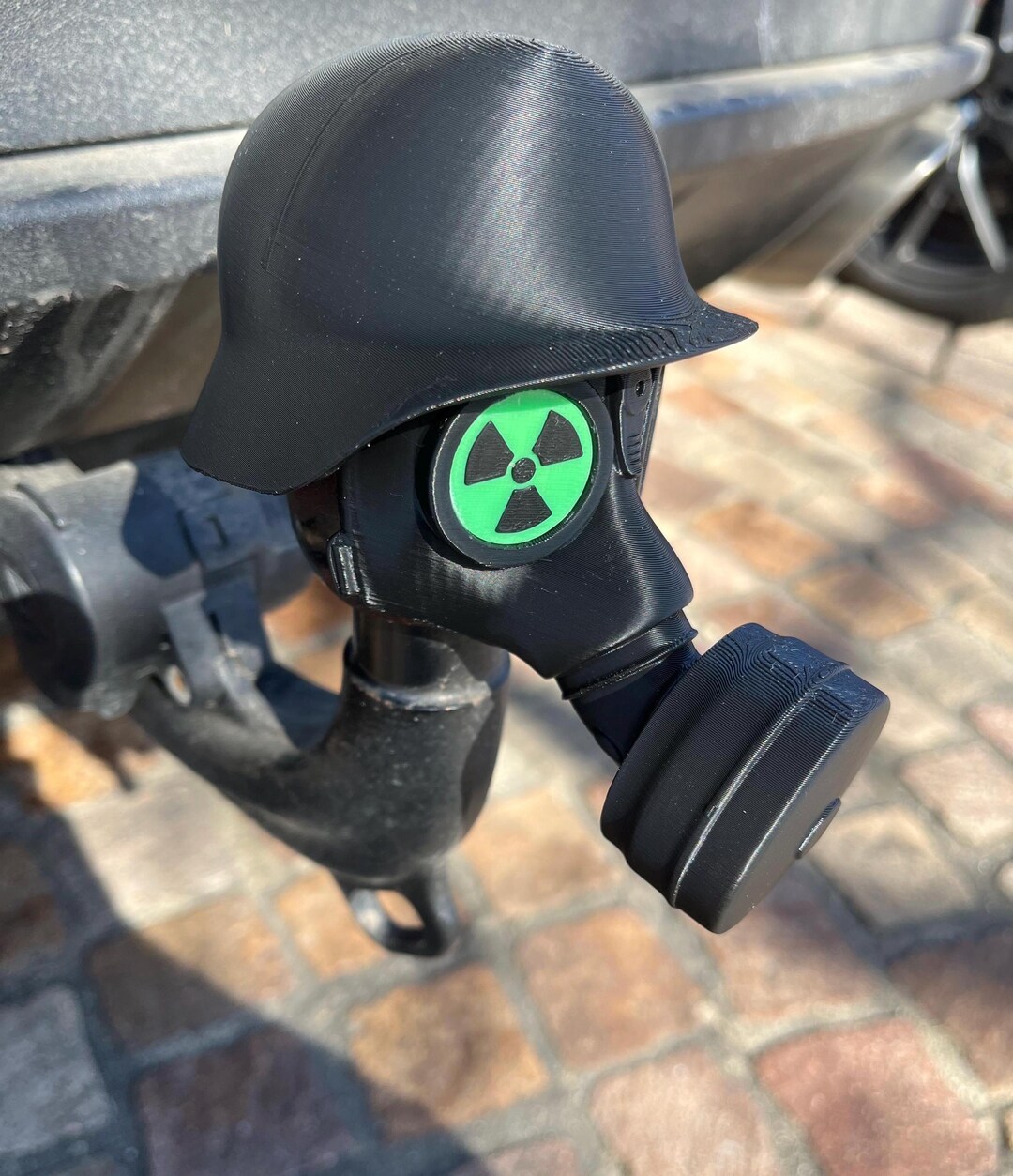 Trailer Hitch Cover Cap - Steel Helmet With Gas Mask - Etsy
