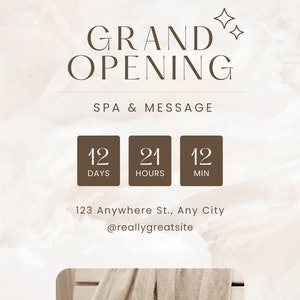 Invitation Grand Opening Spa and Massage - Etsy
