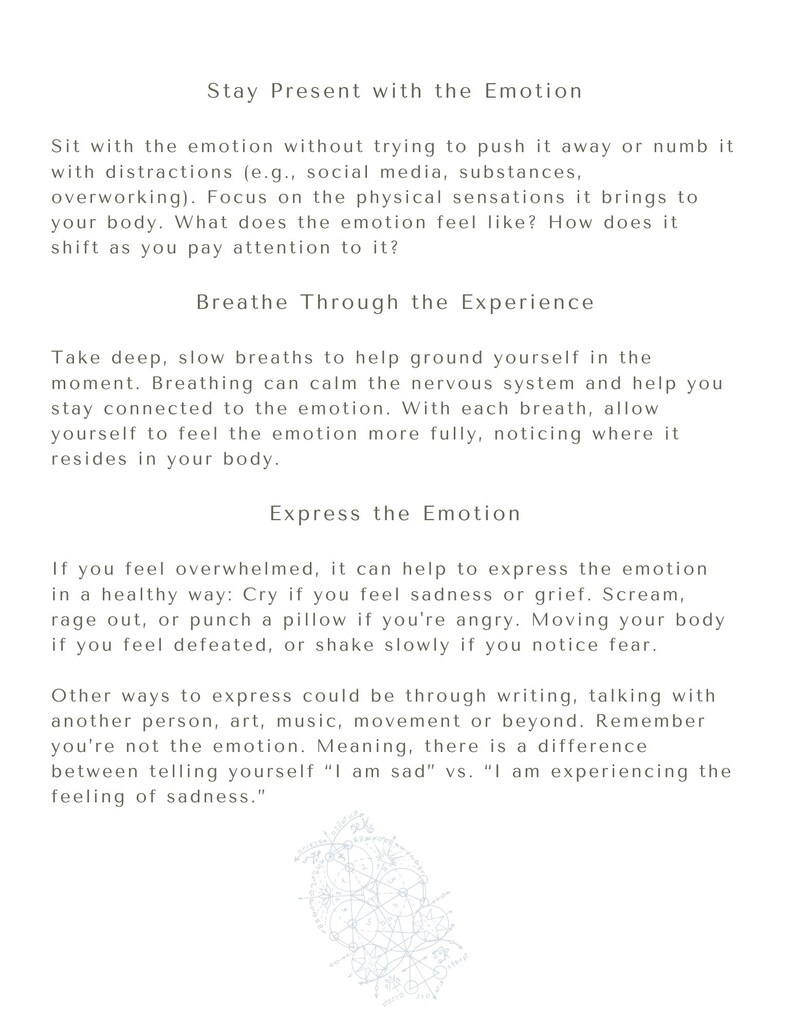 Courage to Feel: A Mini Guide on How to Feel Feelings. - Etsy