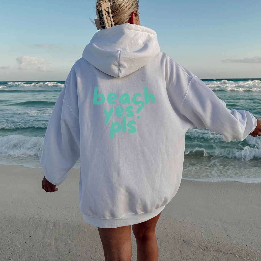Beach Yes Please Hoodie in Blue, VSCO Pinterest Insta Hoodie - Etsy