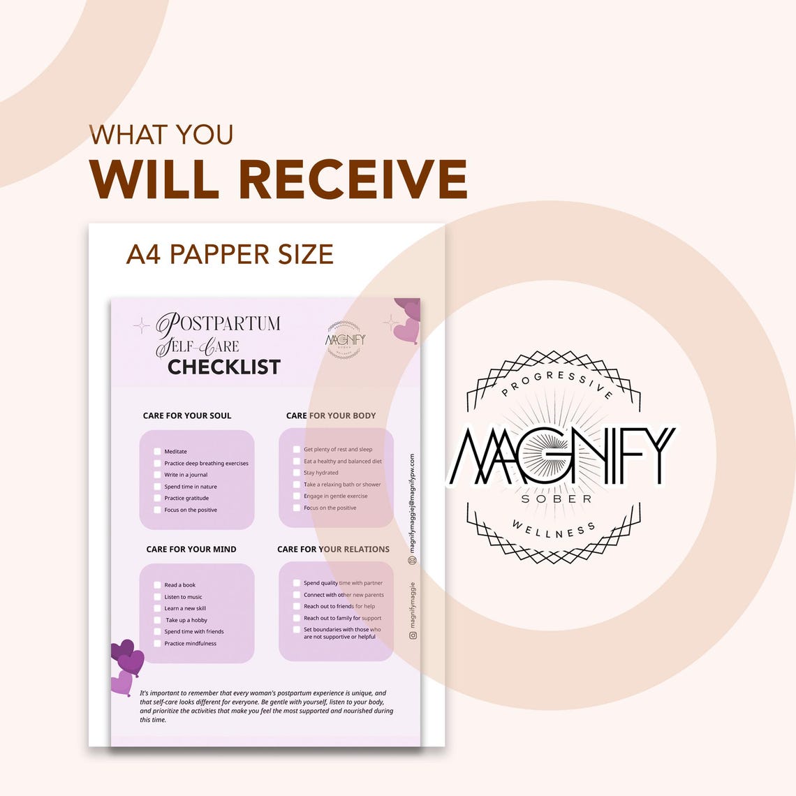 Postpartum Self Care Checklist, Printable Checklist, Routine & Habit ...