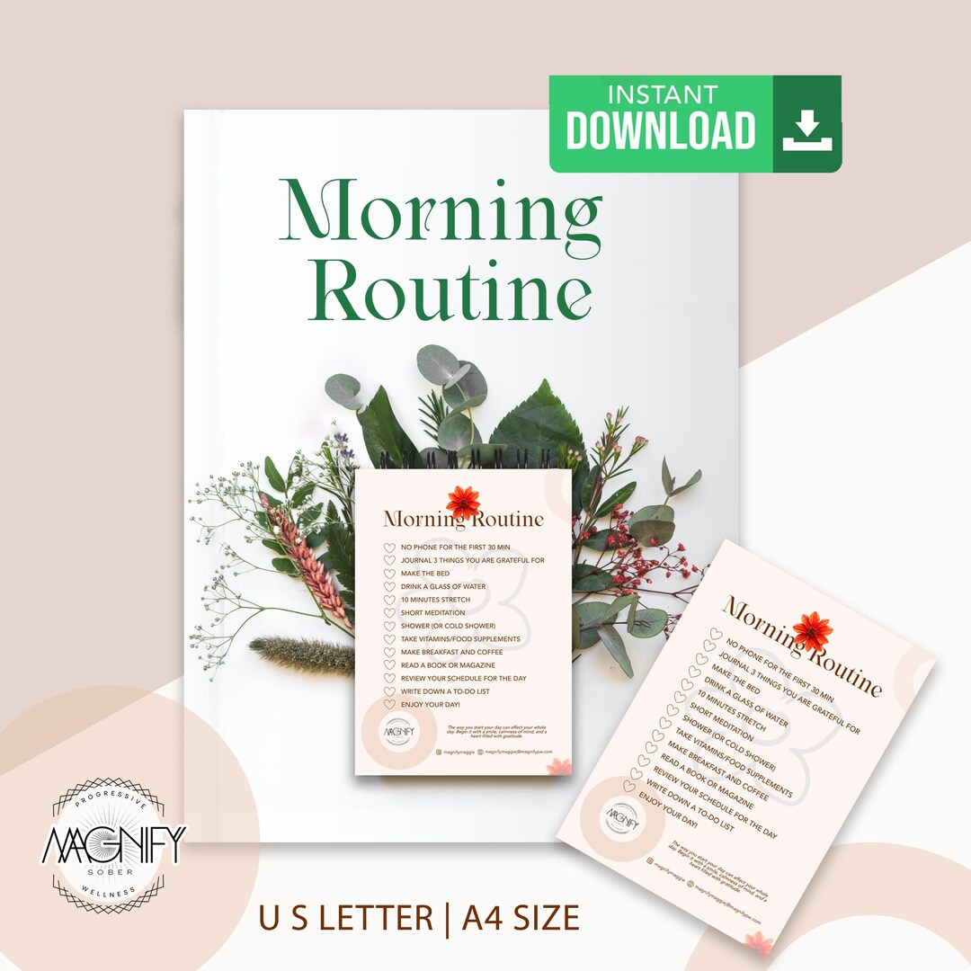 Morning Routine Mastery, Printable Checklist for a Productive Day ...