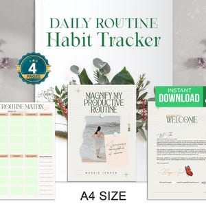 Productive Routine, Daily Routine Planner, Daily Habit Tracker ...