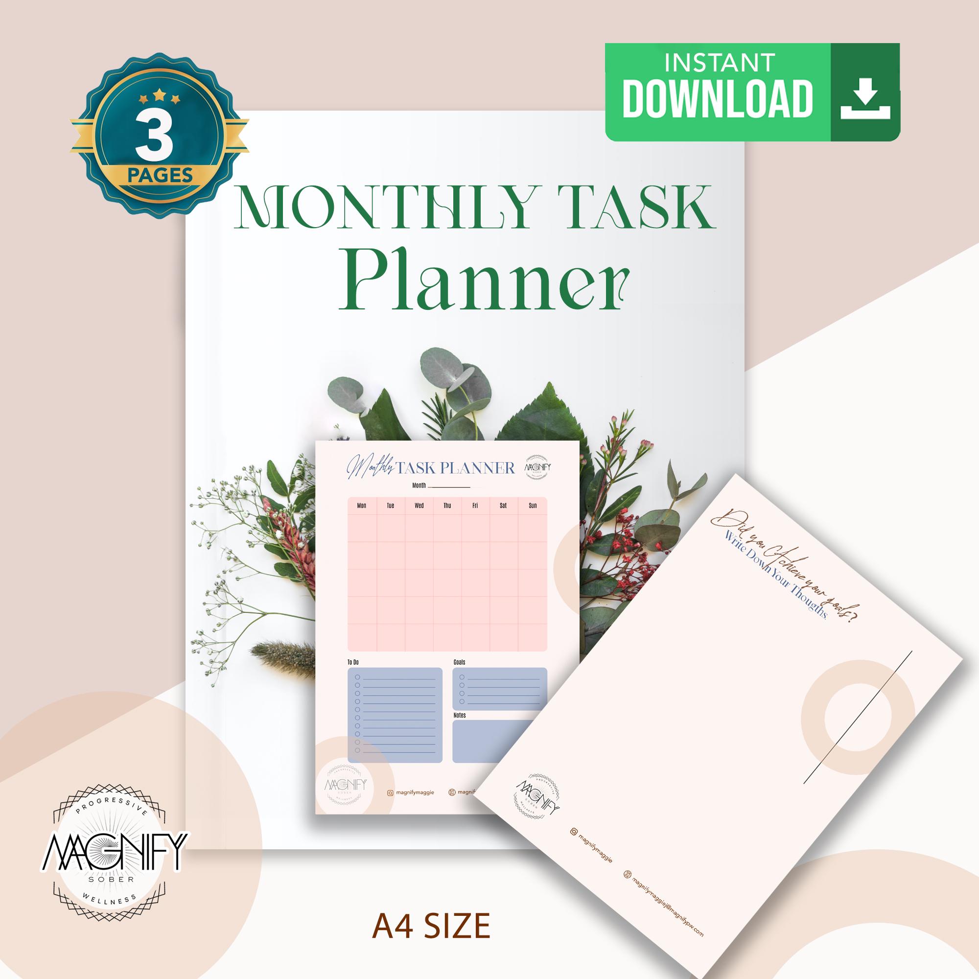 Ultimate Monthly Task Planner & Goal Tracker: Organize Your Month ...