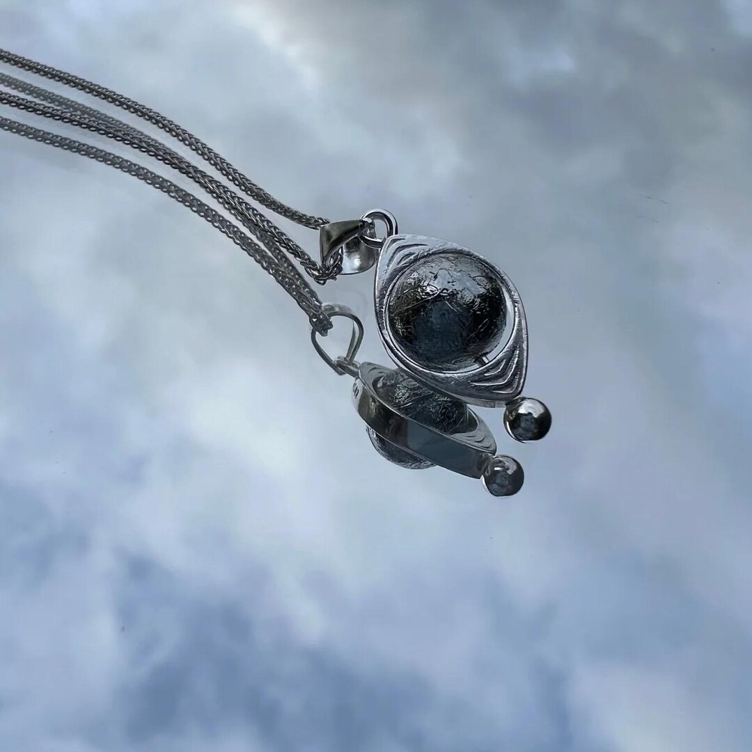 Meteorite Bead Eye Necklace - Etsy